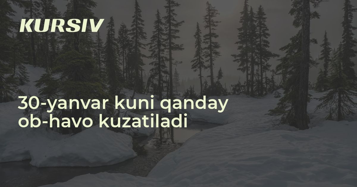 30-yanvar kuni qanday ob-havo kuzatiladi