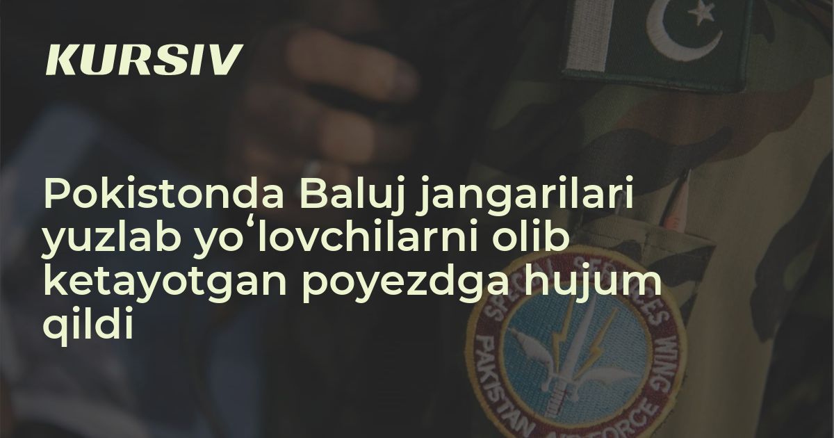 Pokistonda qaysi jangarilar 400 yaqin odamni garovga oldi