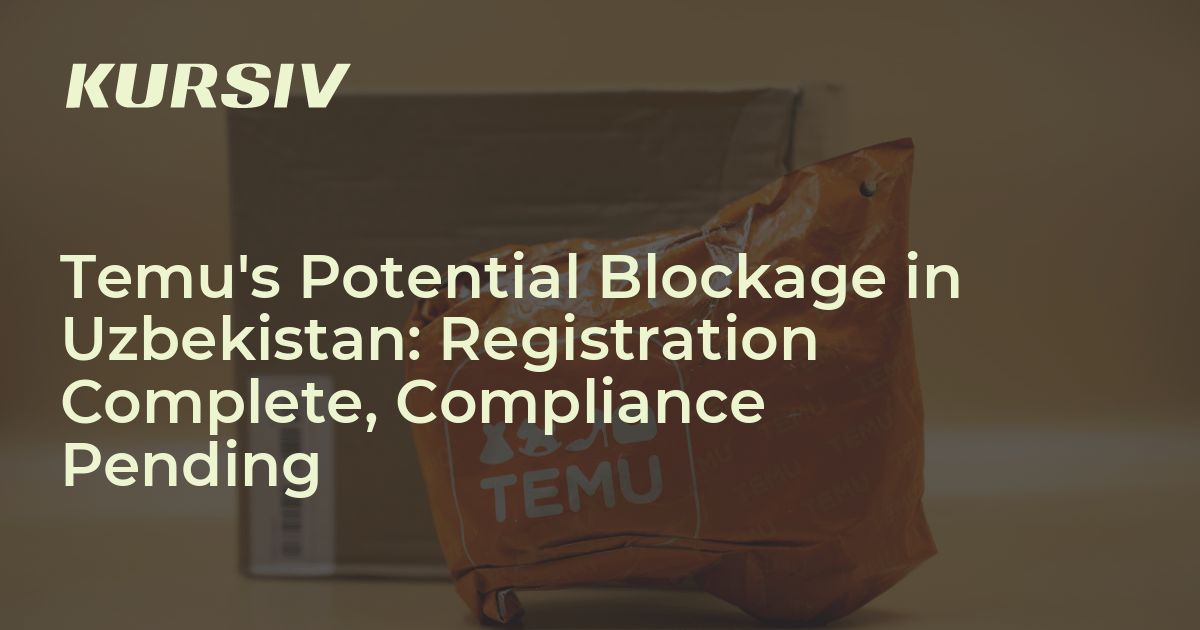 Temu registers in Uzbekistan, but must address tax obligations