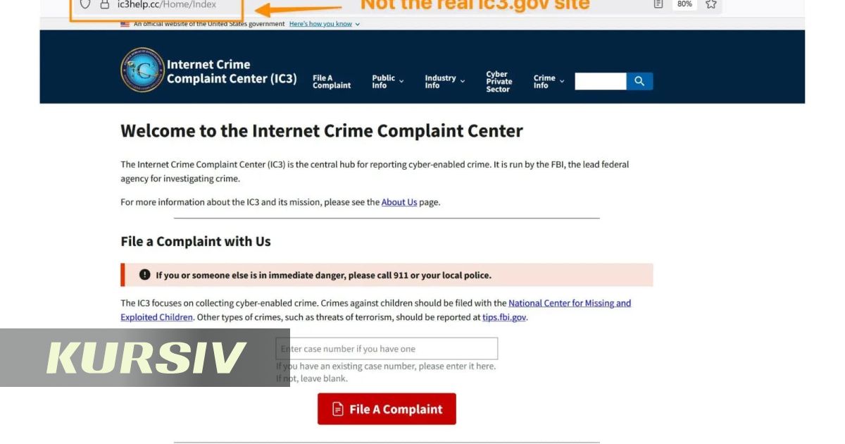 FBI Warns of Fake IC3 Websites Used in Phishing Attacks